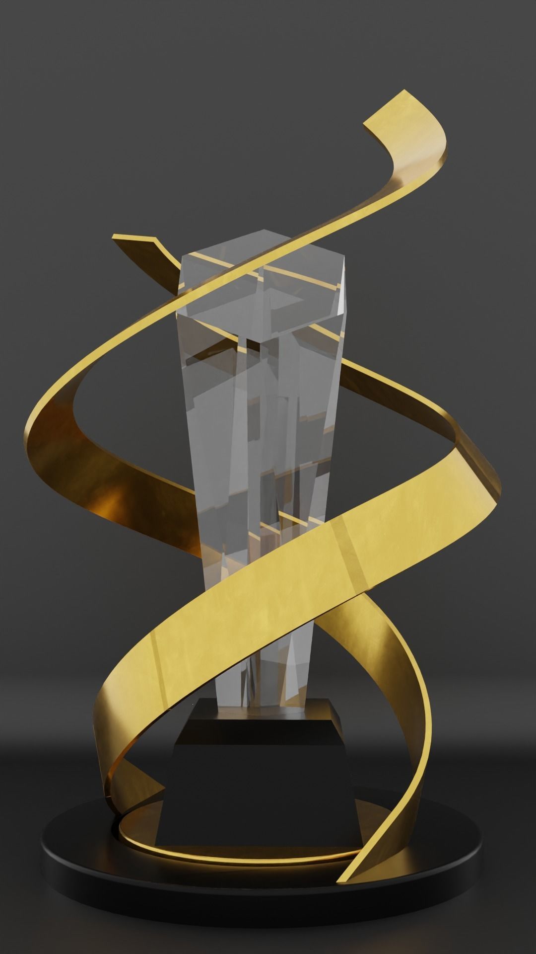 Golden Award Trophy 3D model animated | CGTrader