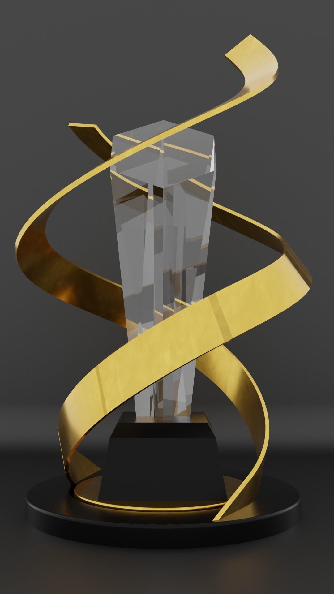 Golden Award Trophy 3D model animated | CGTrader