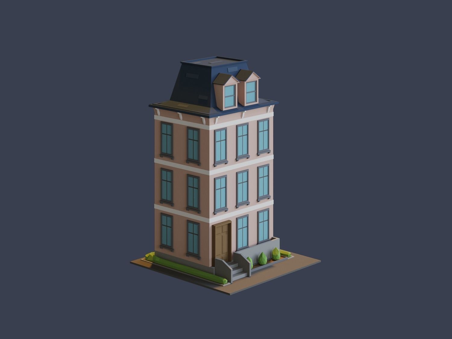 3D model Cartoon Buildings VR / AR / low-poly | CGTrader