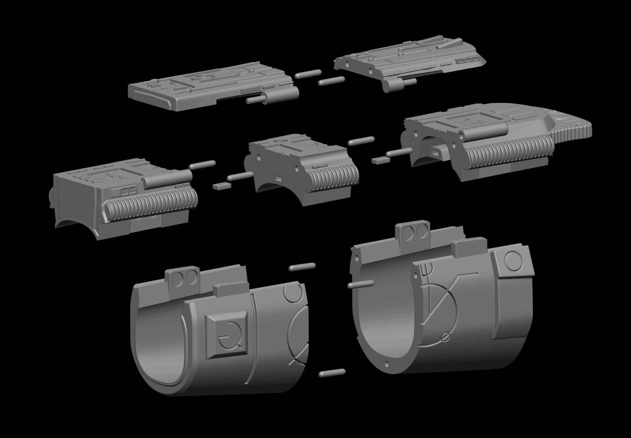 Predator Gauntlet Forearm Left scale 1 - 1 File for 3D printer 3D model ...