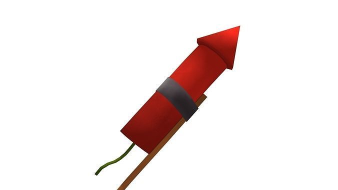 Firework Rocket - Hand Painted 3D model | CGTrader