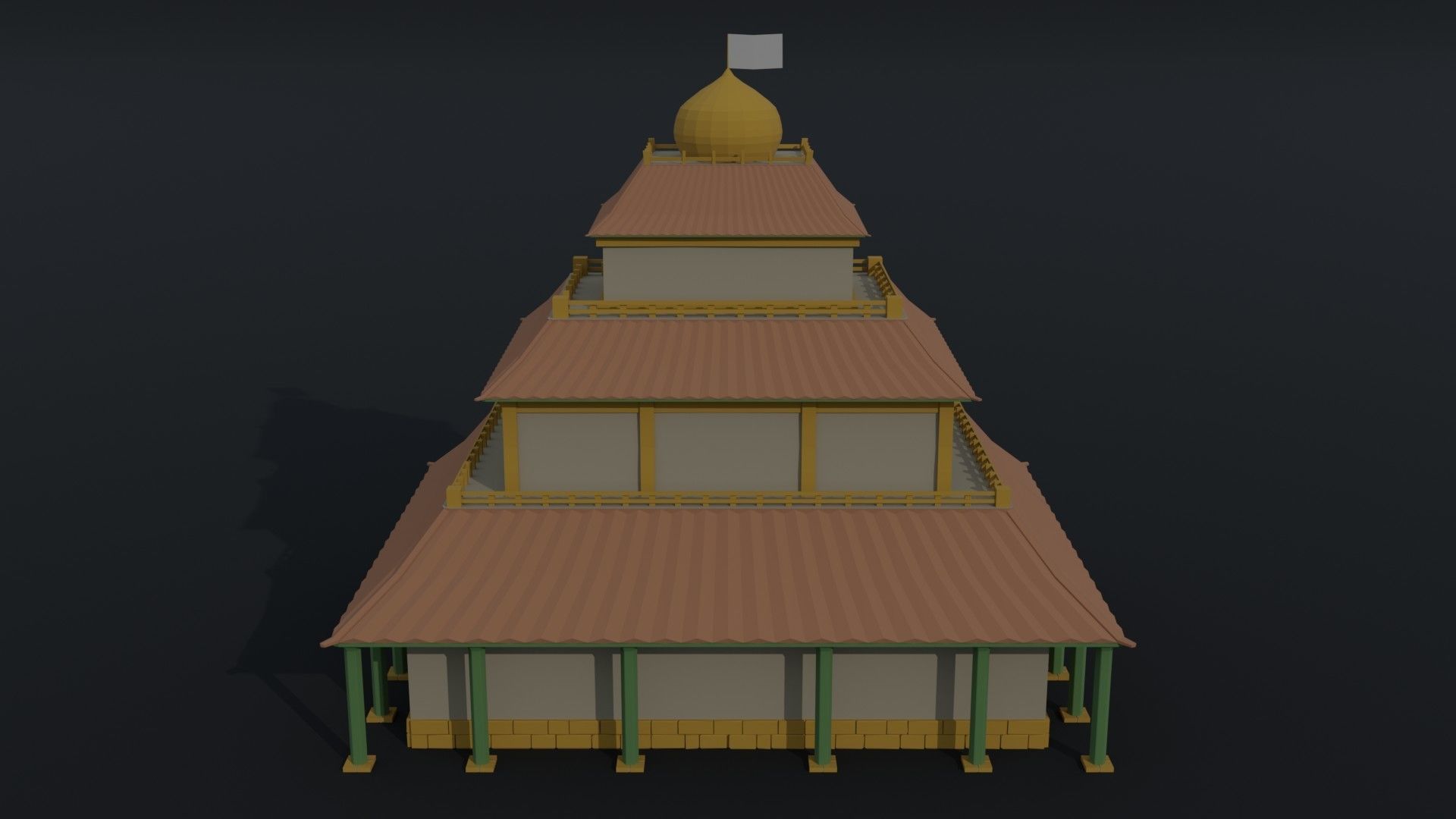 3D model Cartoon Fairy Tail Guild Building Polygonal Style VR / AR ...