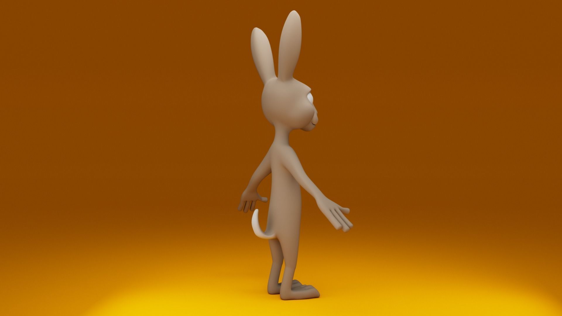 Energetic Stylized Cartoon Hare 3D Model Hop into Your Projects 3D ...