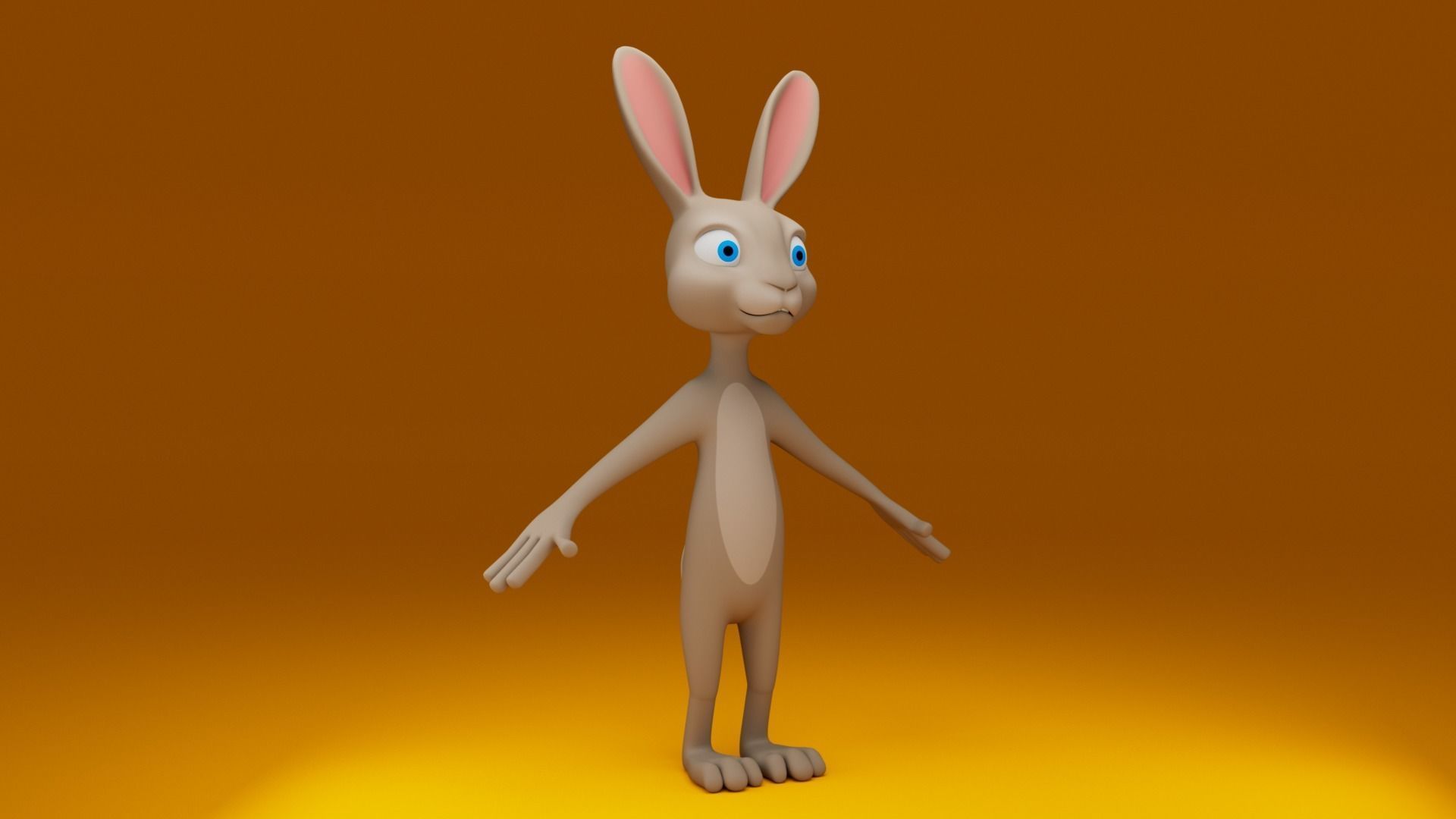 Energetic Stylized Cartoon Hare 3D Model Hop into Your Projects 3D ...