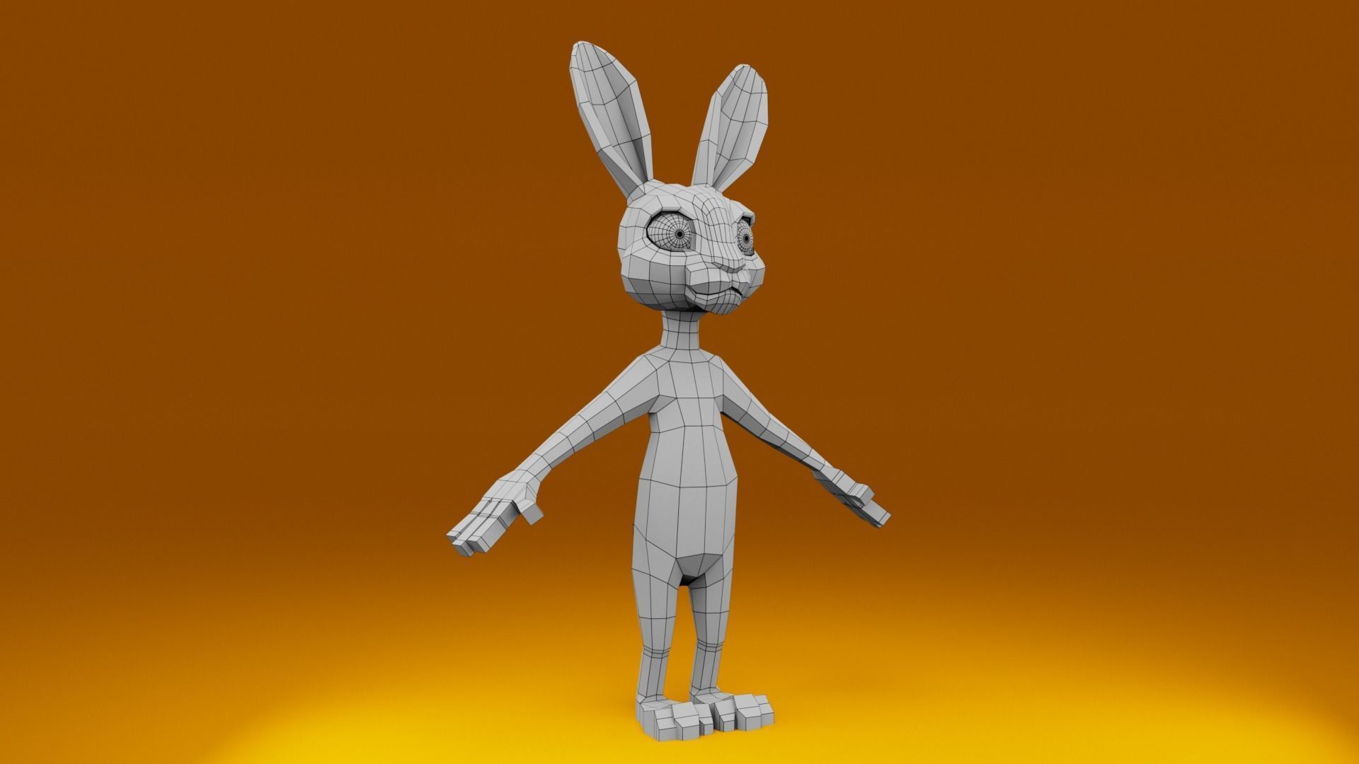 Energetic Stylized Cartoon Hare 3D Model Hop into Your Projects 3D ...