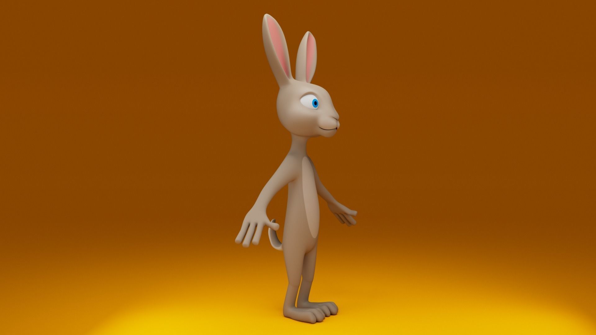 Energetic Stylized Cartoon Hare 3D Model Hop into Your Projects 3D ...