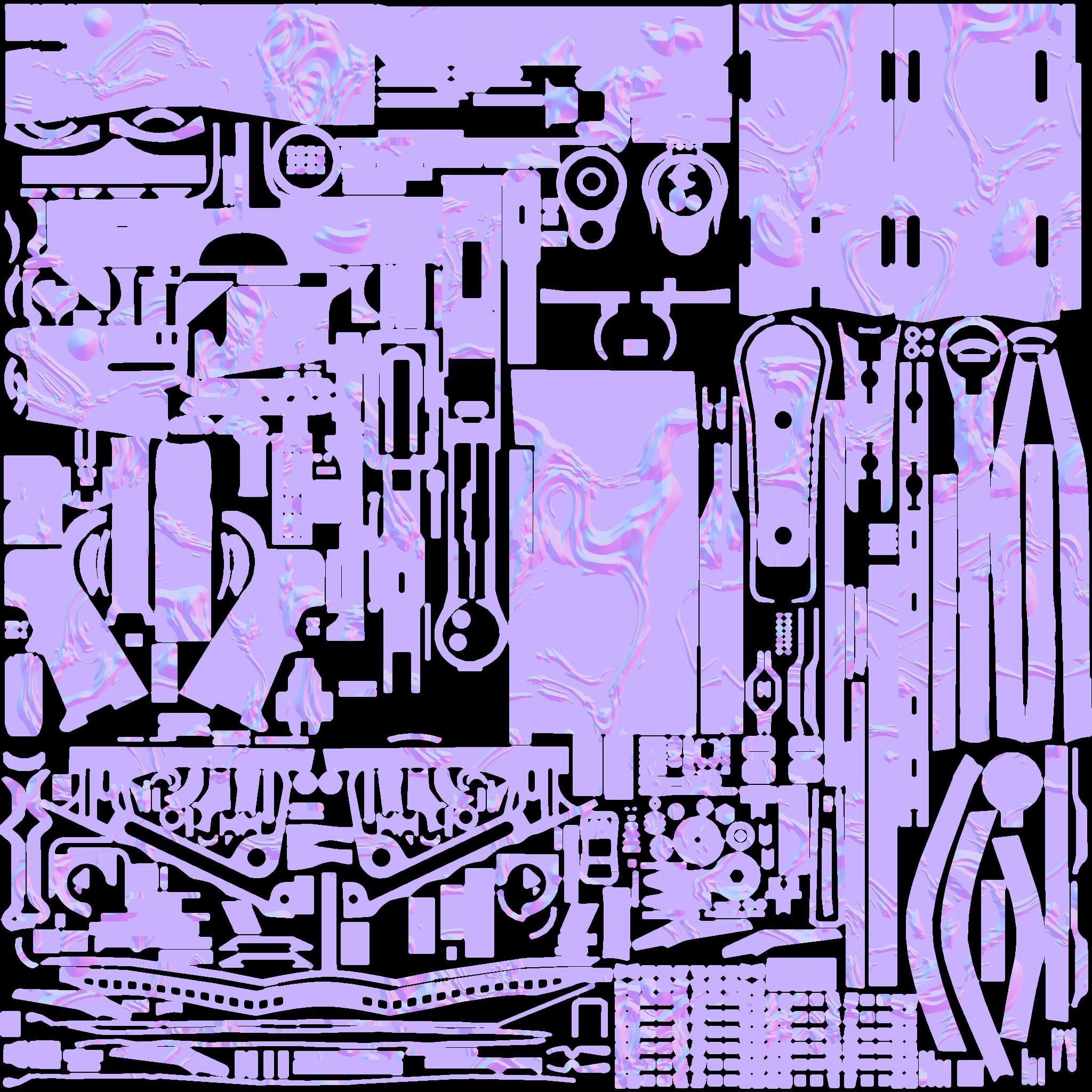 3D model Purple Galaxy AR15 Skin For Dayz VR / AR / low-poly | CGTrader