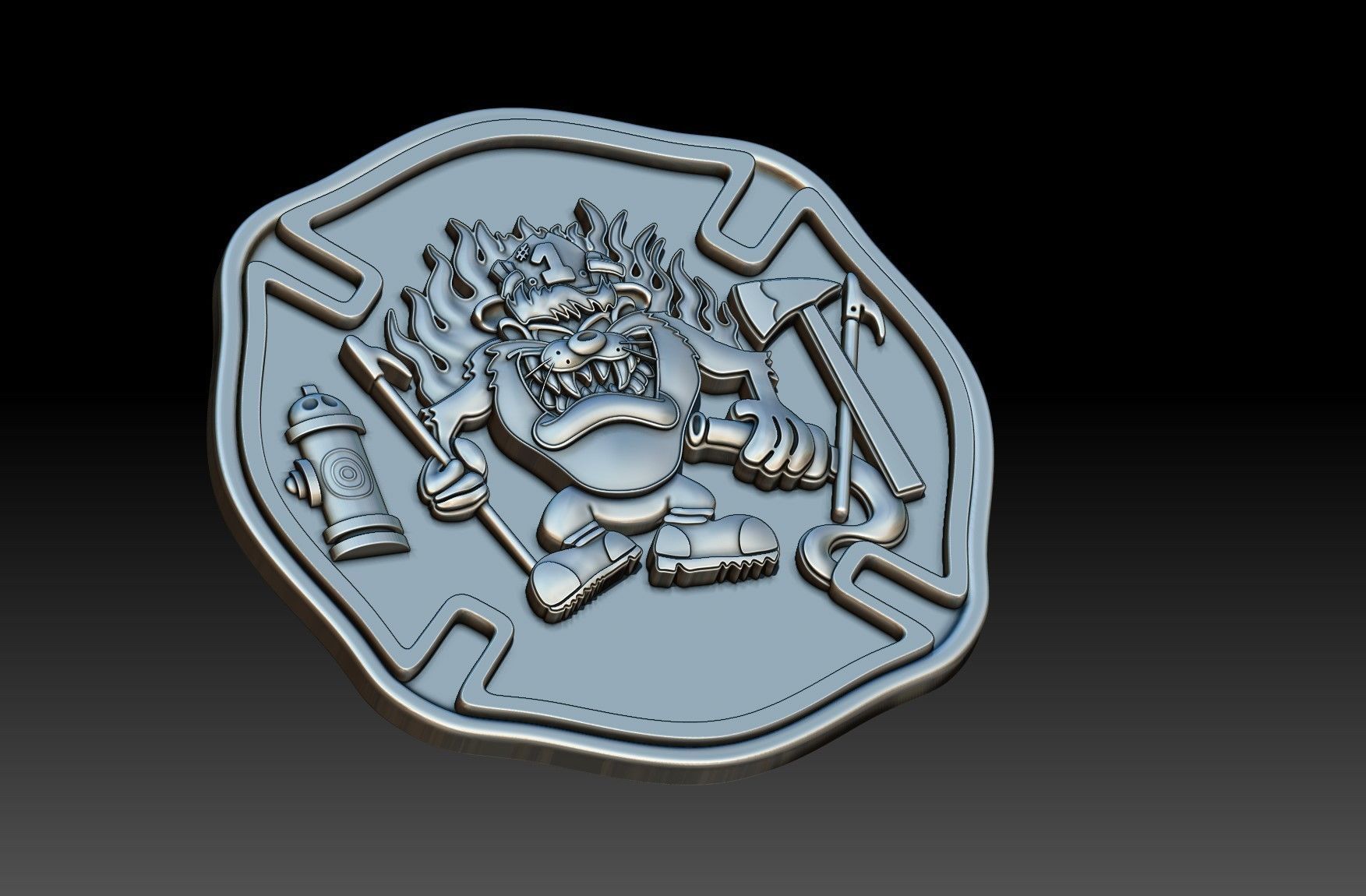 ANGRY fireman 3D model 3D printable | CGTrader