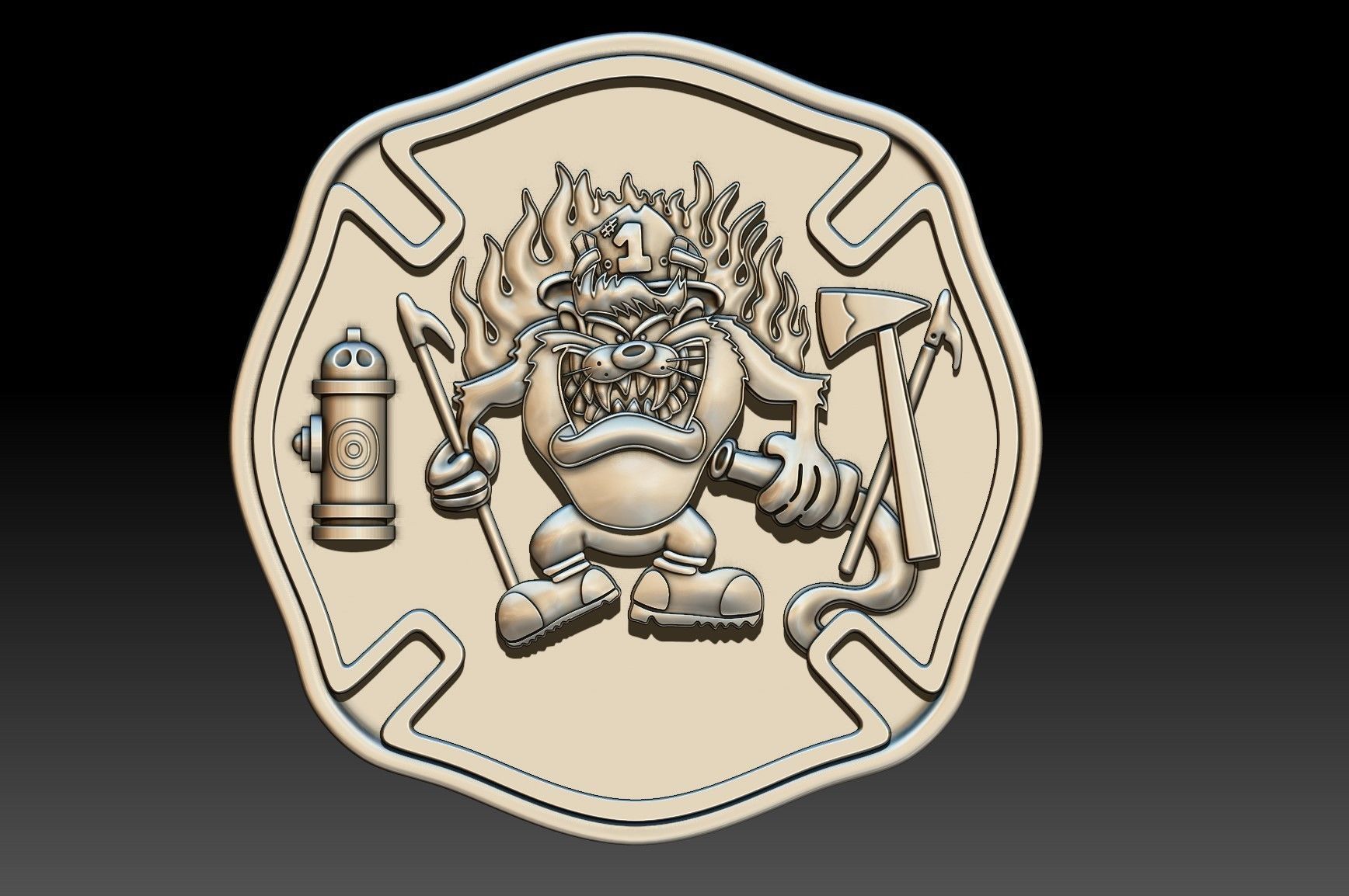 ANGRY fireman 3D model 3D printable | CGTrader