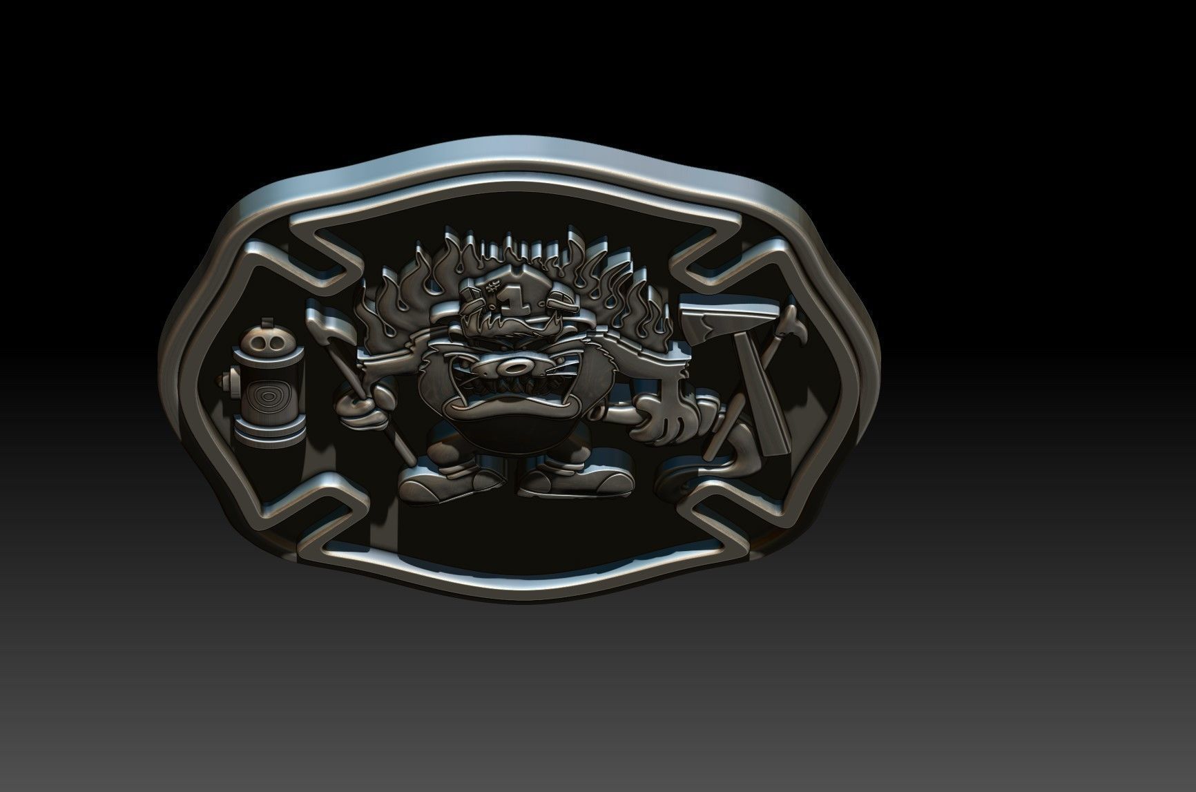 ANGRY fireman 3D model 3D printable | CGTrader