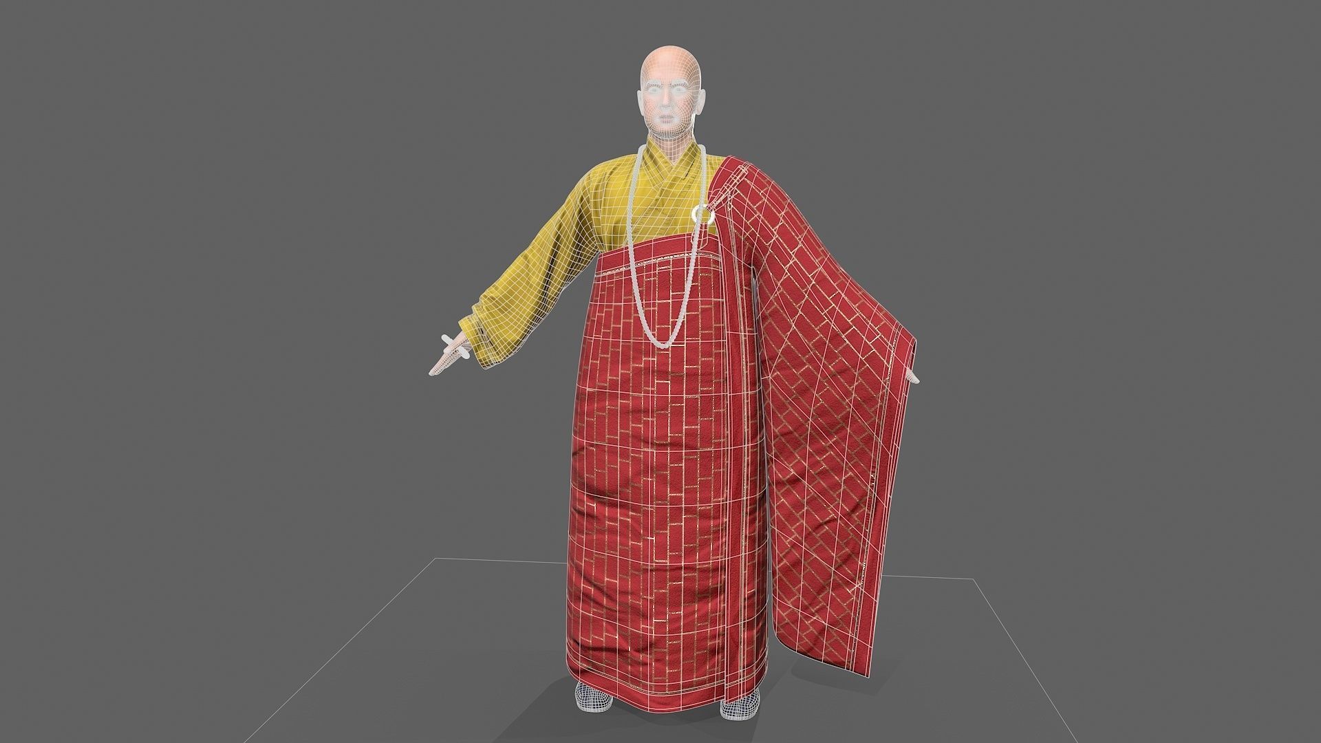 3D model Shaolin monk VR / AR / low-poly rigged animated | CGTrader