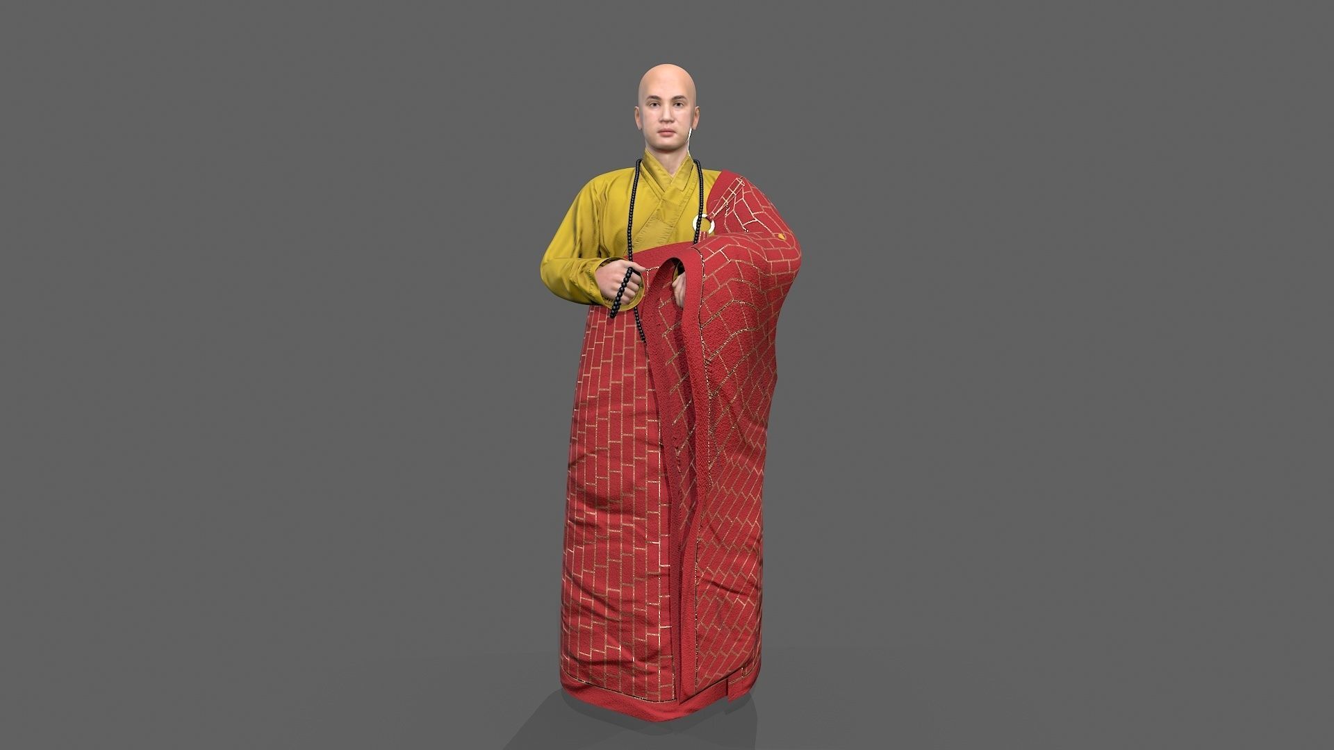 3D model Shaolin monk VR / AR / low-poly rigged animated | CGTrader
