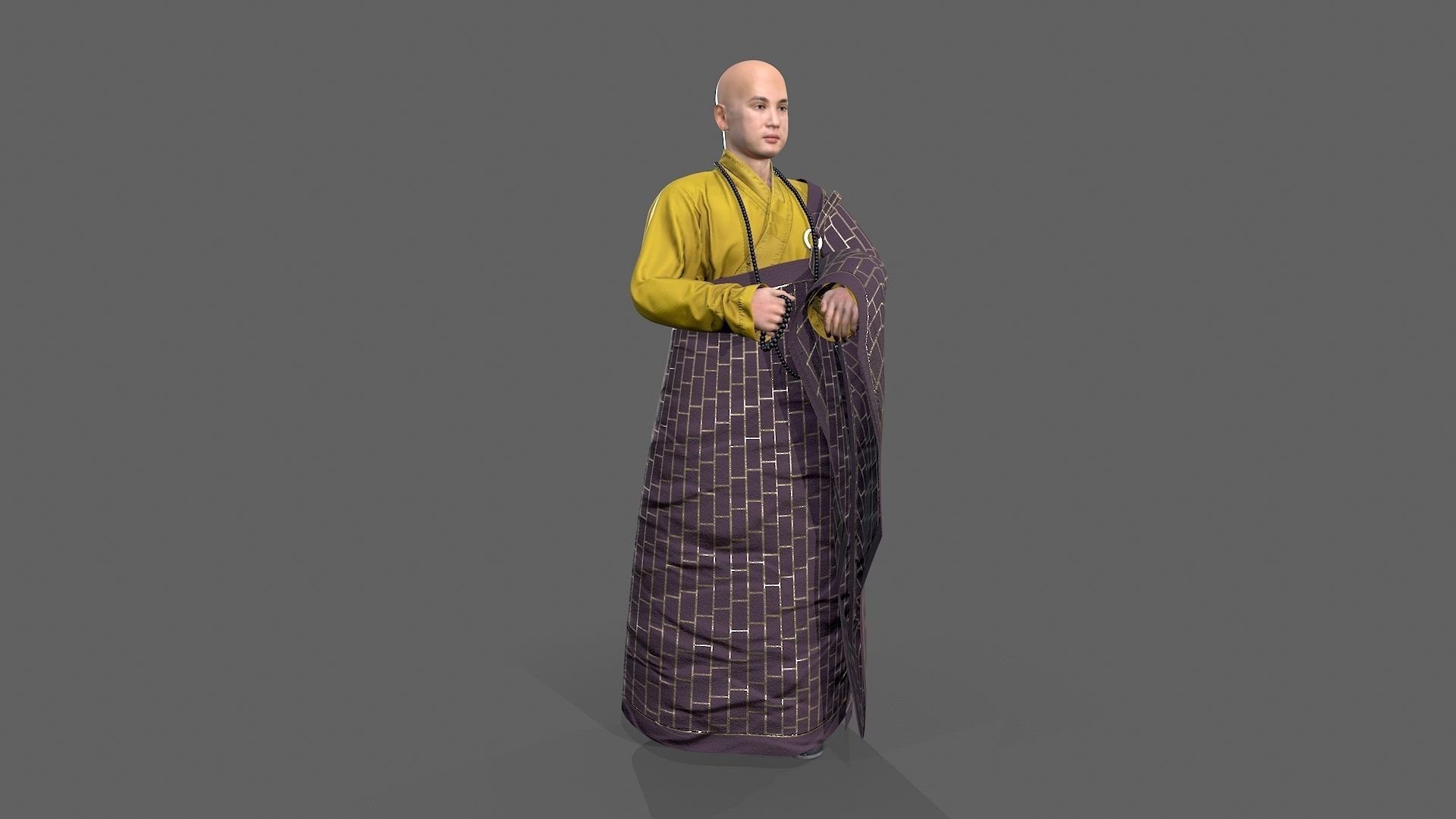 3D model Shaolin monk VR / AR / low-poly rigged animated | CGTrader