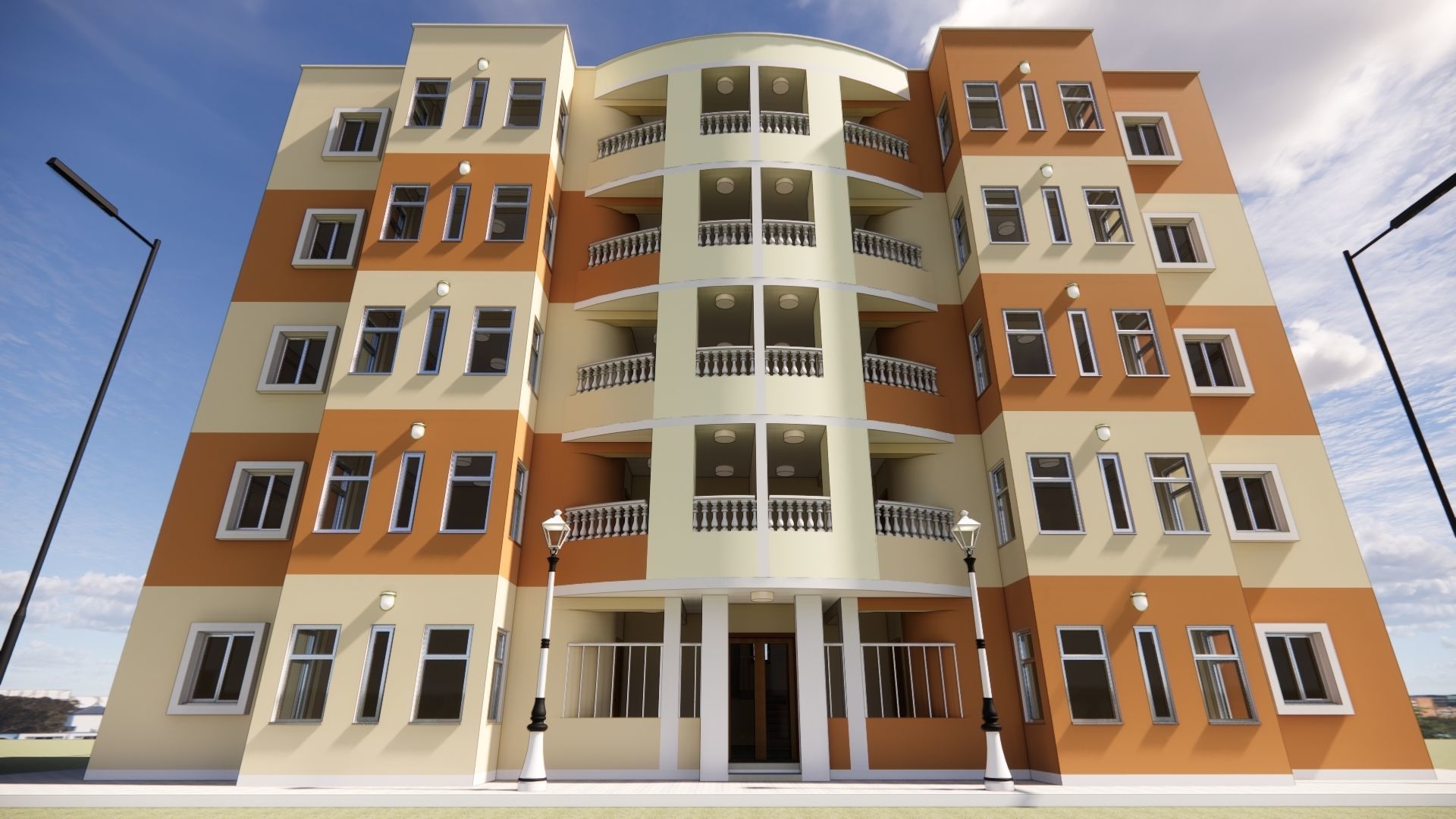 Residential building G plus 4 in Revit 3D model | CGTrader