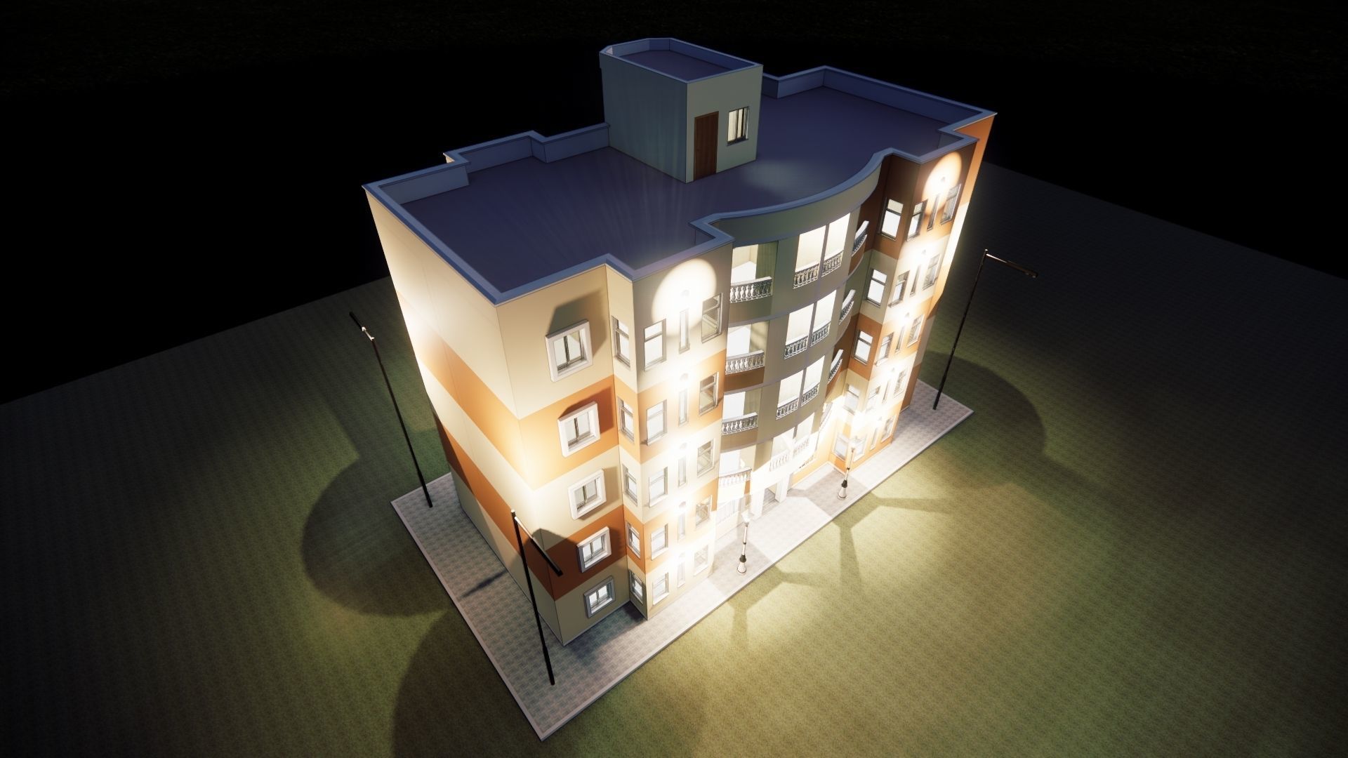 Residential building G plus 4 in Revit 3D model | CGTrader