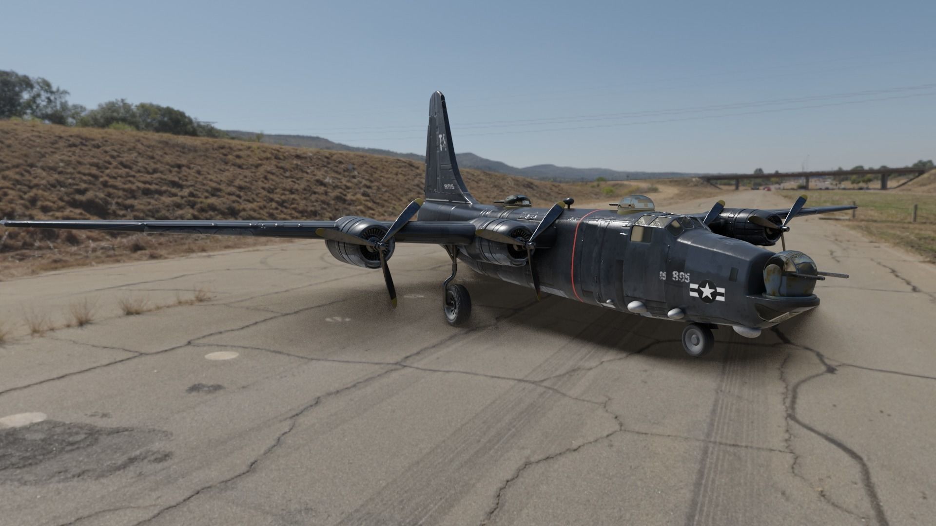 3D model PB4Y Privateer bomber plane VR / AR / low-poly | CGTrader