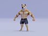 3D model Swole Doge Buff Doge Character Low High Poly VR / AR / low ...