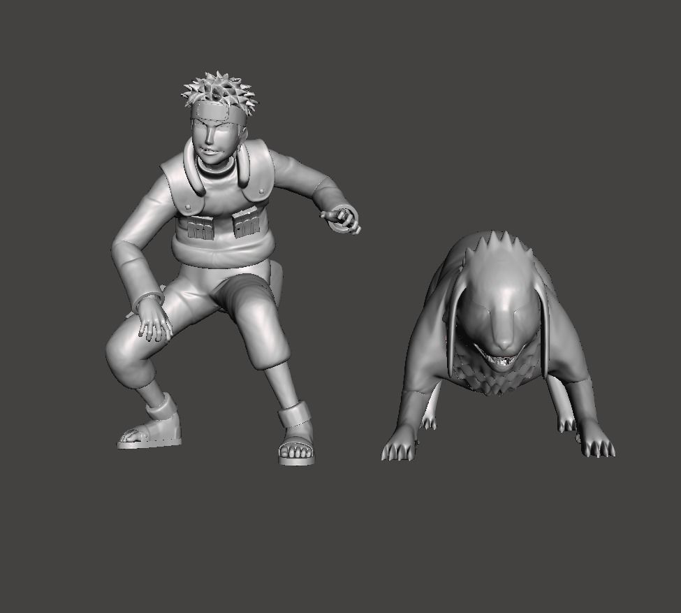 Kiba Inuzuka Jonin and Akamaru 3D Model 3D model 3D printable | CGTrader