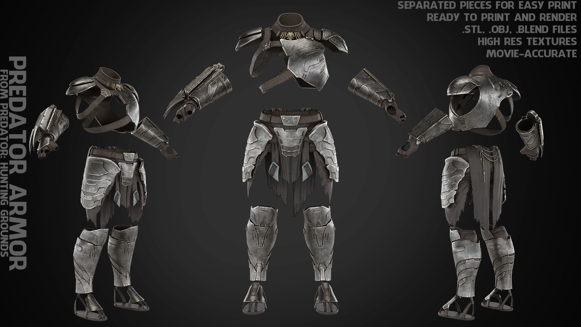 Predator Armor for Cosplay 3D model 3D printable | CGTrader