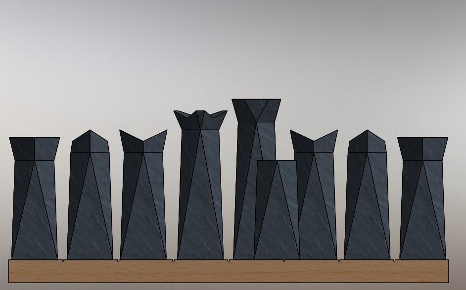 ORIGAMI STYLE CHESS 3D model 3D printable | CGTrader