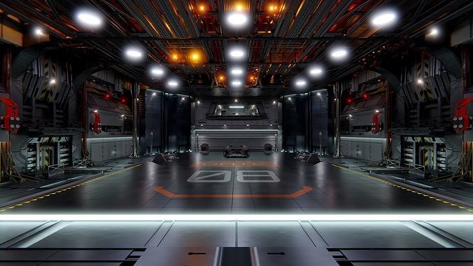 SCIFI HANGAR 3D model | CGTrader