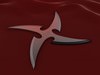 4 Point Curved Shuriken 3D model | CGTrader