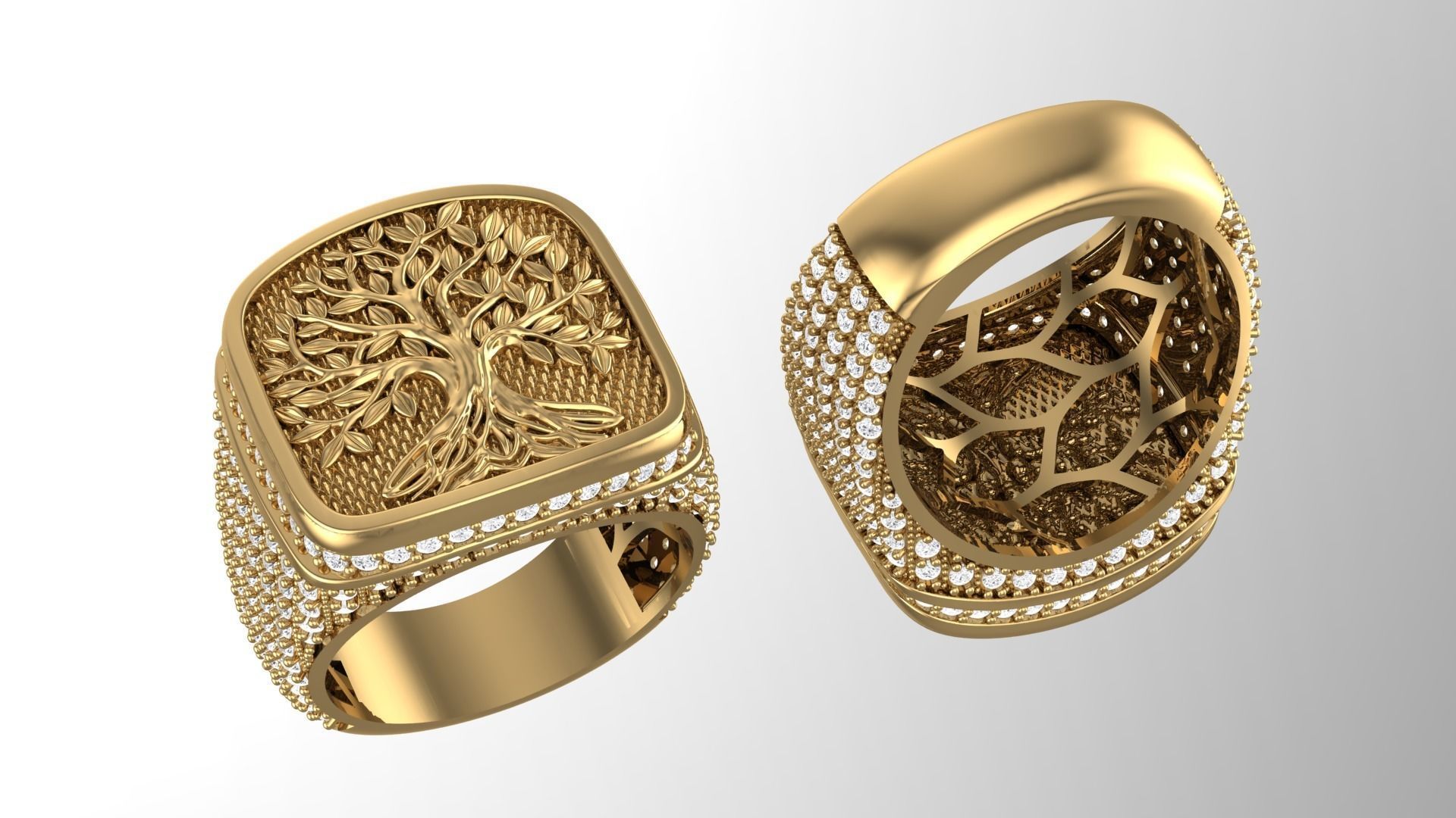 Tree of Life Flashy Ring 3D model 3D printable | CGTrader