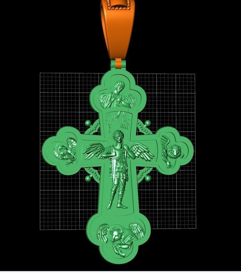 Orthodox two sided cross the crucifixion of Jesus Christ 1071 3D model ...