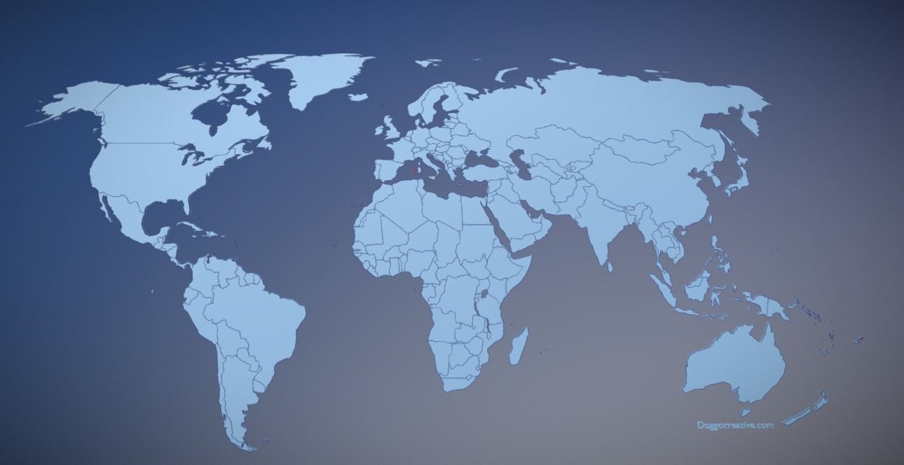 Worldmap with individual countries free 3D model | CGTrader