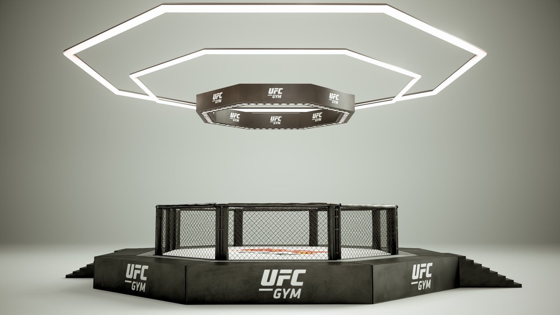UFC MMA Ring Octogone 3D Model 3D model | CGTrader