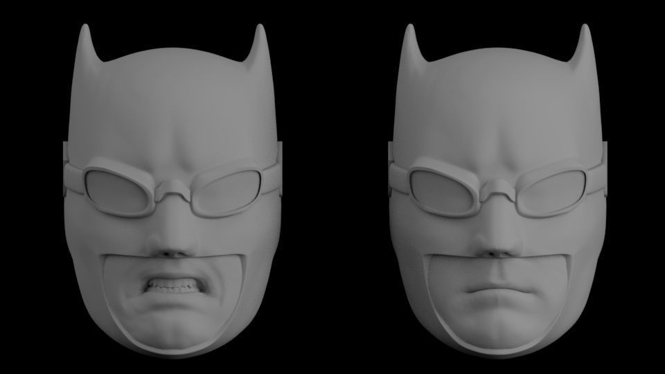 BATMAN TACTICAL SUIT JL HEAD SCULPT 3D model 3D printable | CGTrader