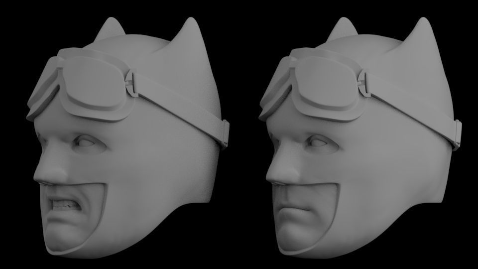 BATMAN KNIGHTMARE JL HEAD SCULPT 3D model 3D printable | CGTrader