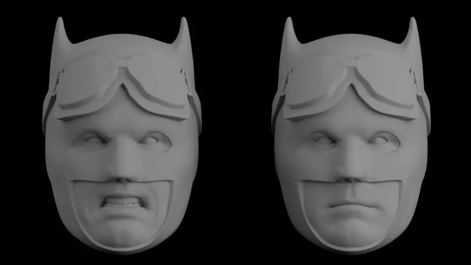 BATMAN KNIGHTMARE JL HEAD SCULPT 3D model 3D printable | CGTrader