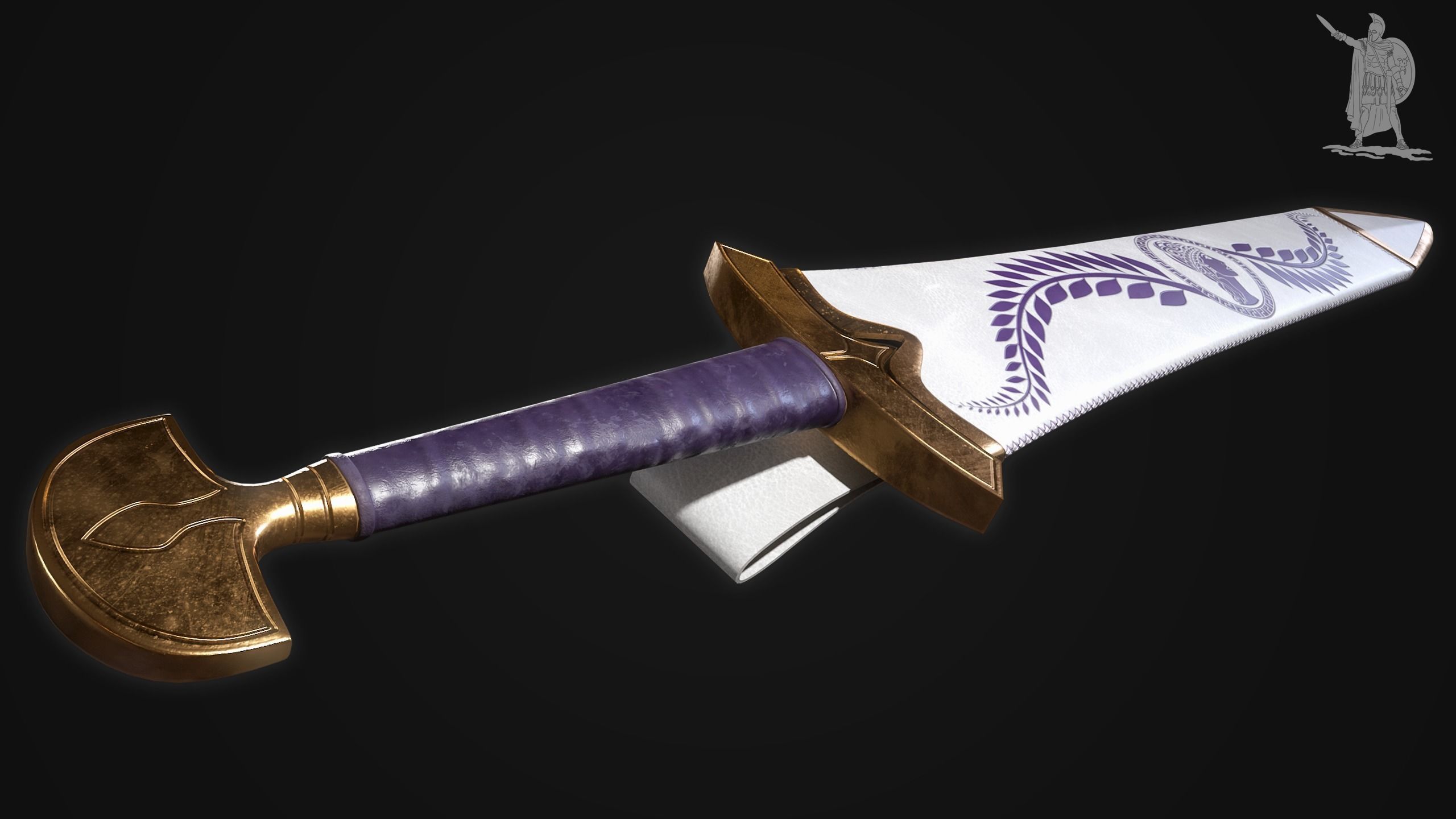 3D model Athenian Elite Xiphos Sword Low Poly Game Ready Model VR / AR ...