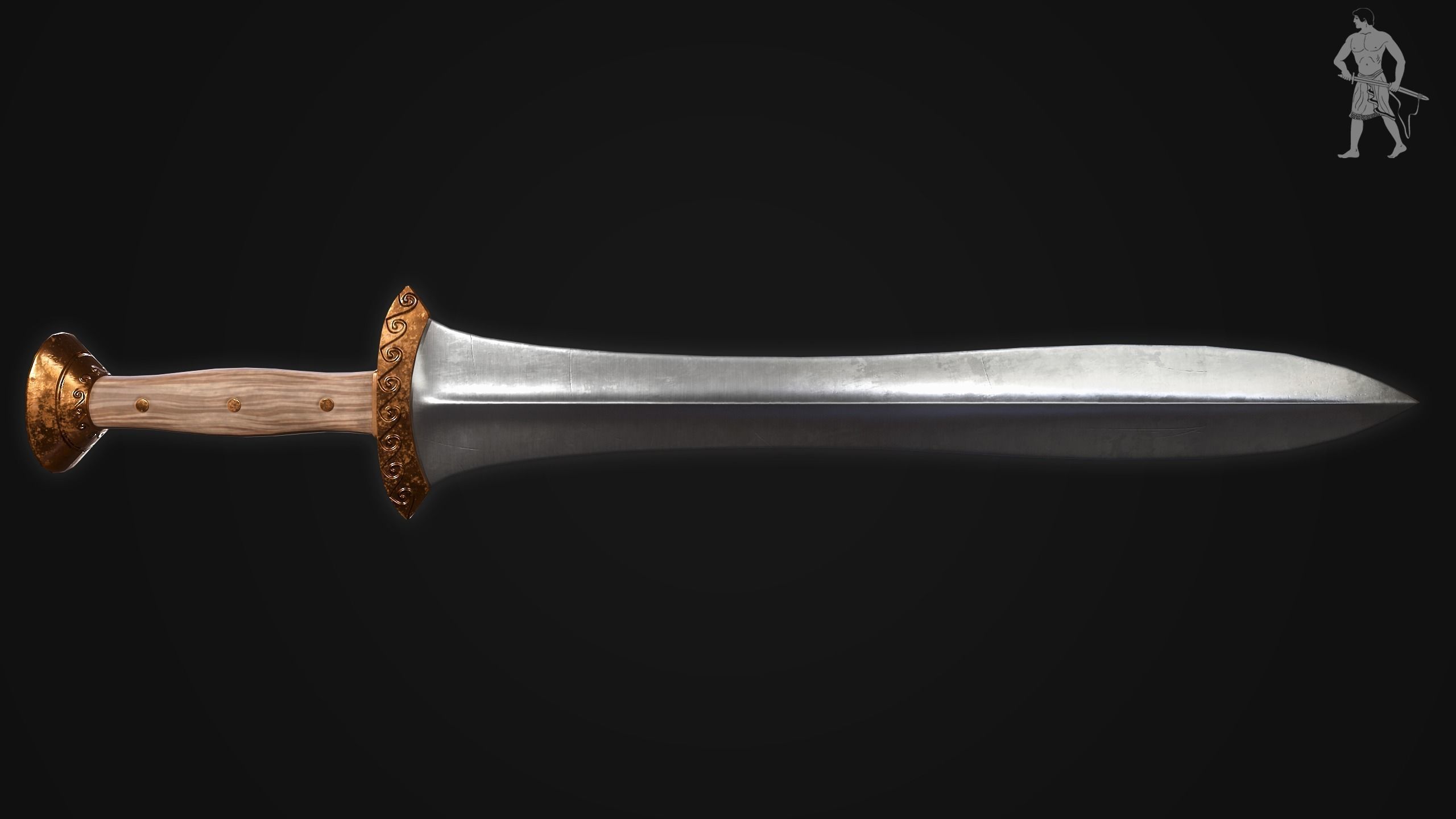 3D model Athenian Soldiers Xiphos VR / AR / low-poly | CGTrader