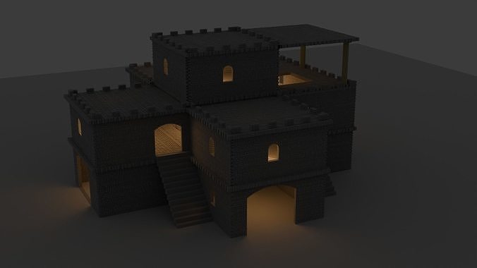 Bastion Castle Open free 3D model | CGTrader