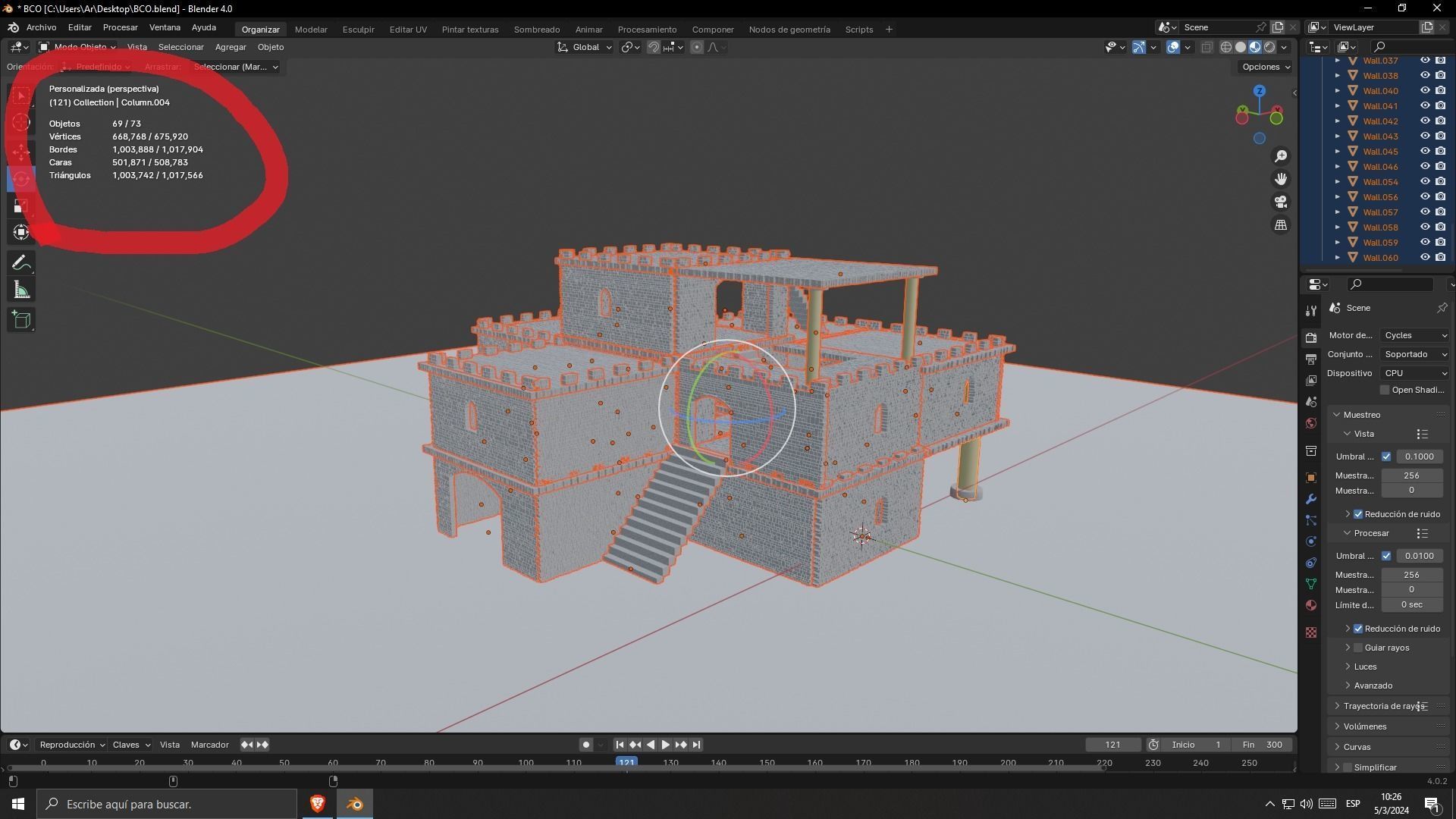 Bastion Castle Open free 3D model | CGTrader