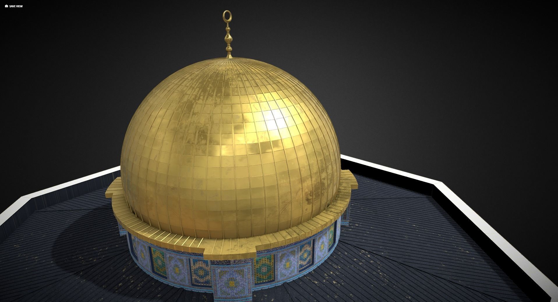 Dome OF The Rock Realistic 3d Model 3D model | CGTrader