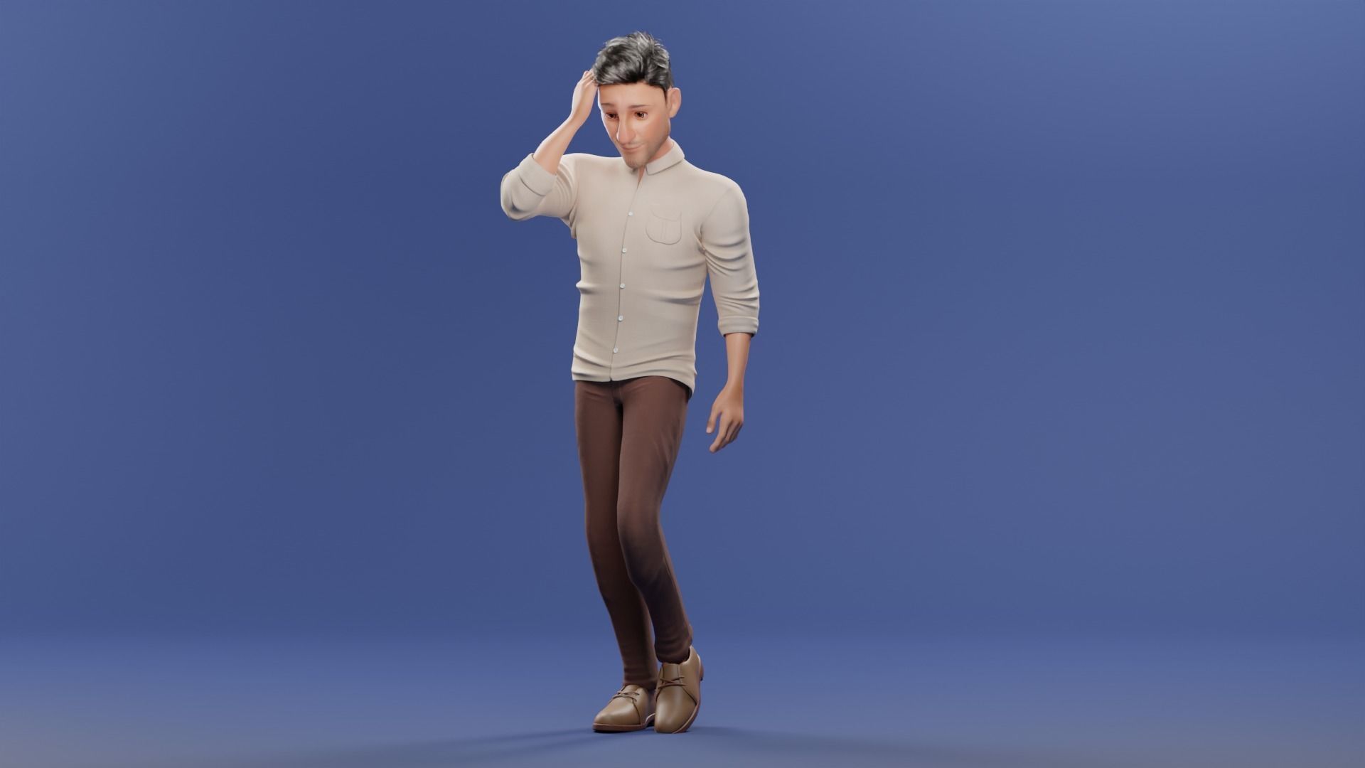 3D model Pixar-Style Father Character Rigged VR / AR / low-poly rigged ...