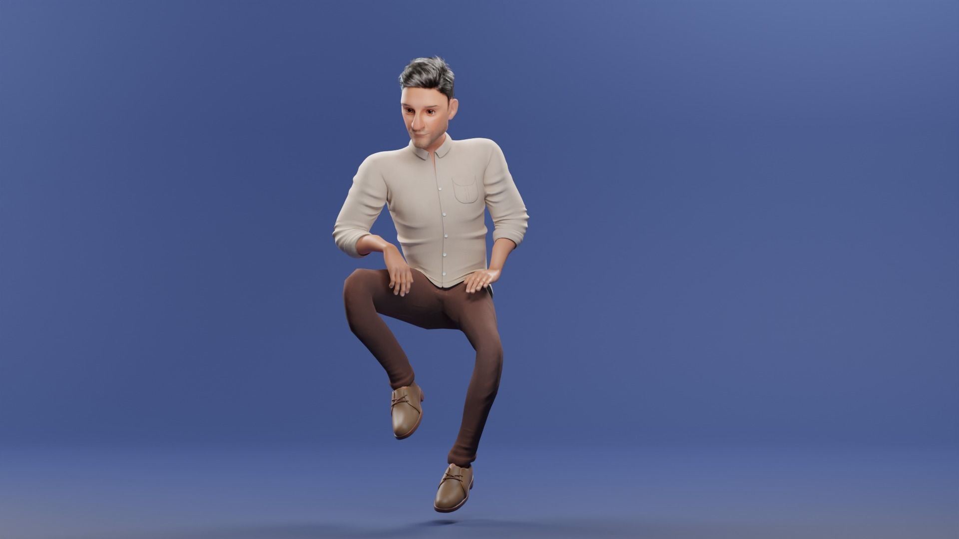 3D model Pixar-Style Father Character Rigged VR / AR / low-poly rigged ...