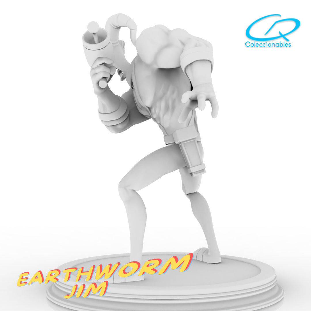 Earthworm Jim - Full figure 3D model 3D printable | CGTrader