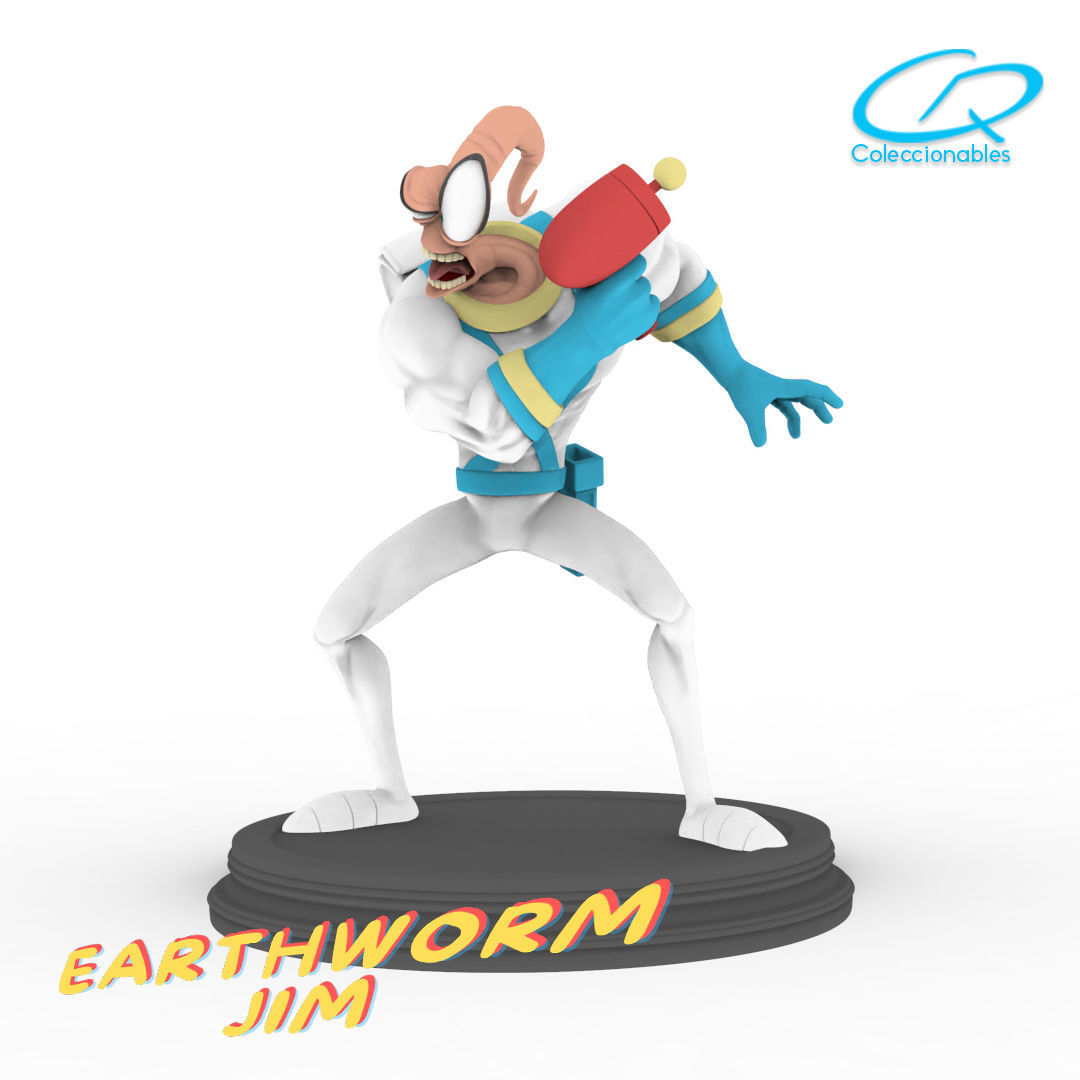 Earthworm Jim - Full figure 3D model 3D printable | CGTrader
