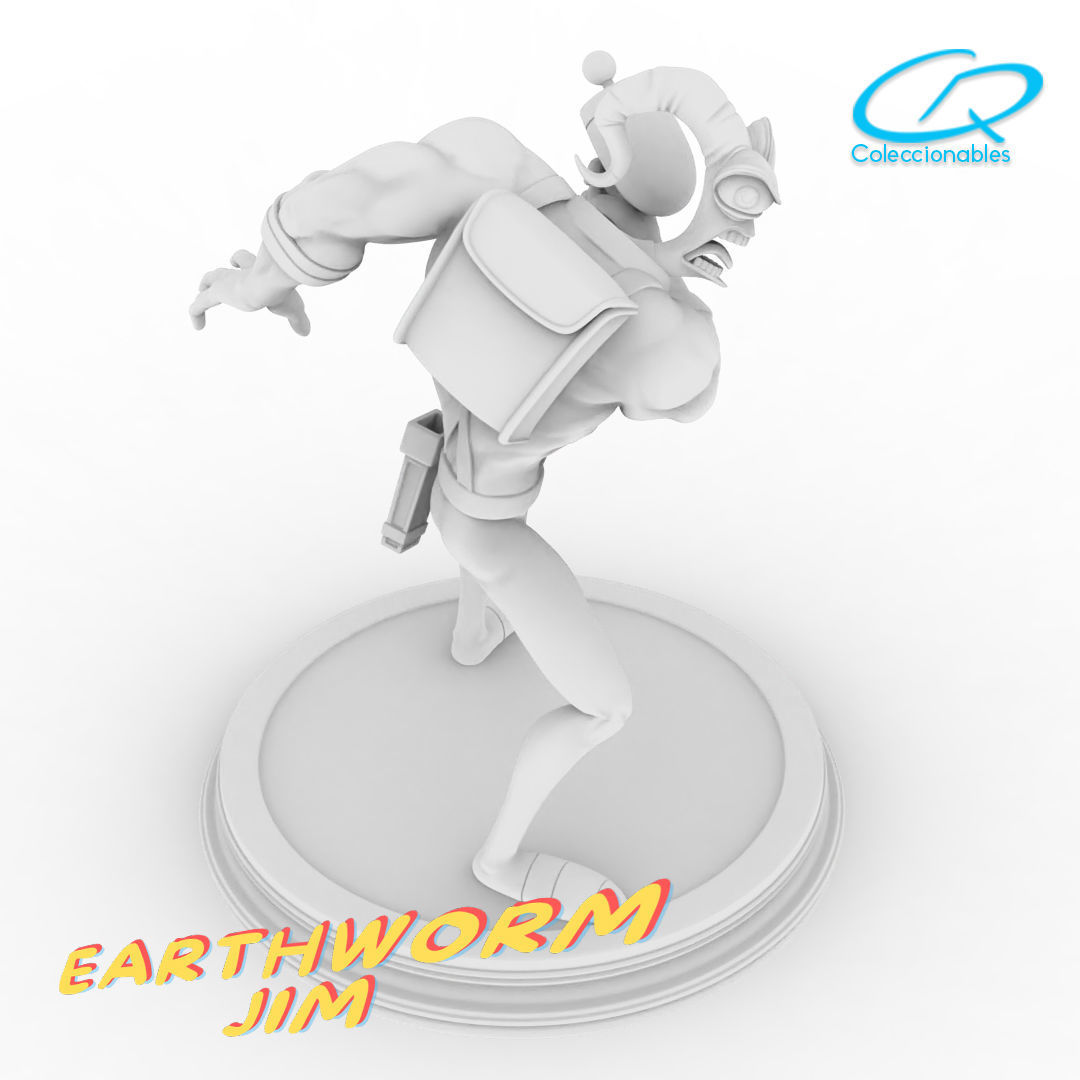Earthworm Jim - Full figure 3D model 3D printable | CGTrader