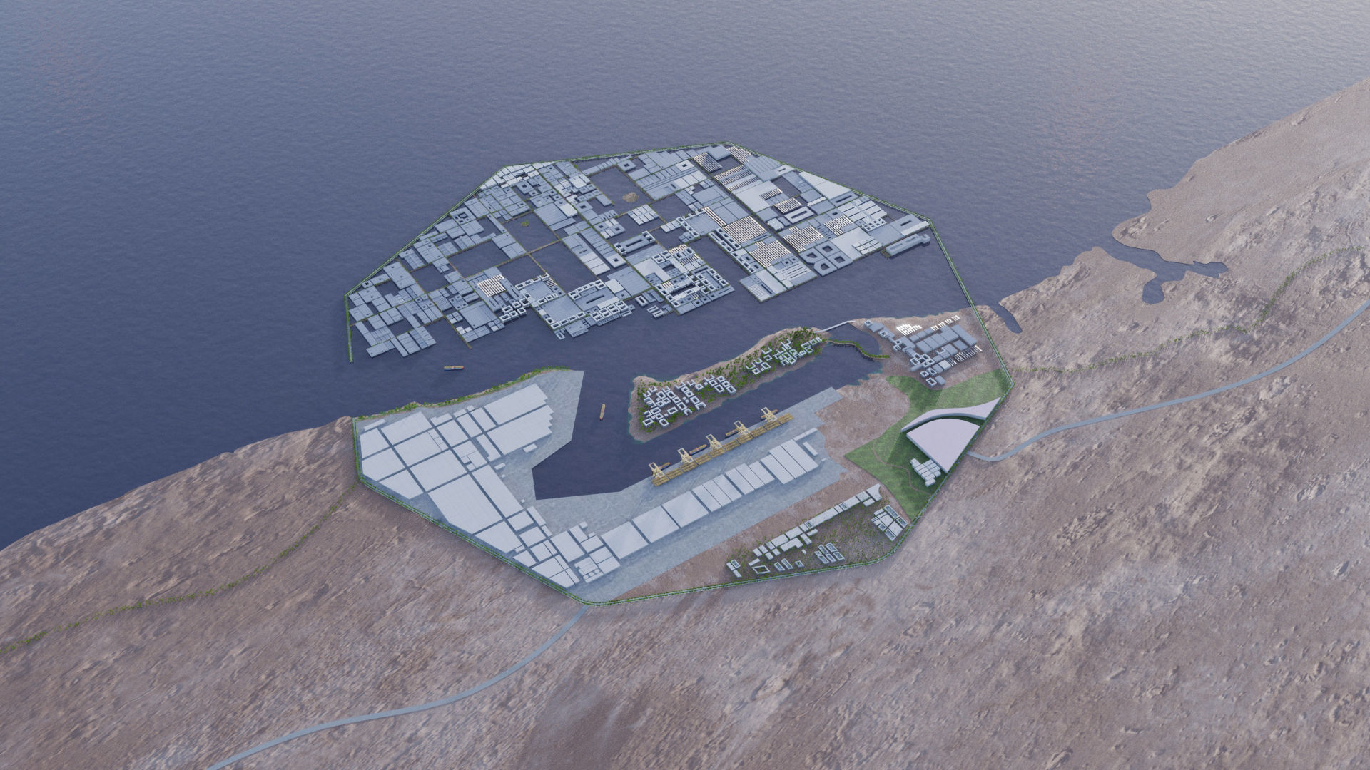 Oxagon - Neom Saudi arabia 3D model | CGTrader