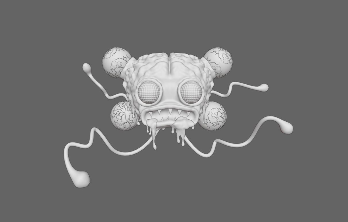 Brain Monster - Cerebro Monstro 3D model | CGTrader