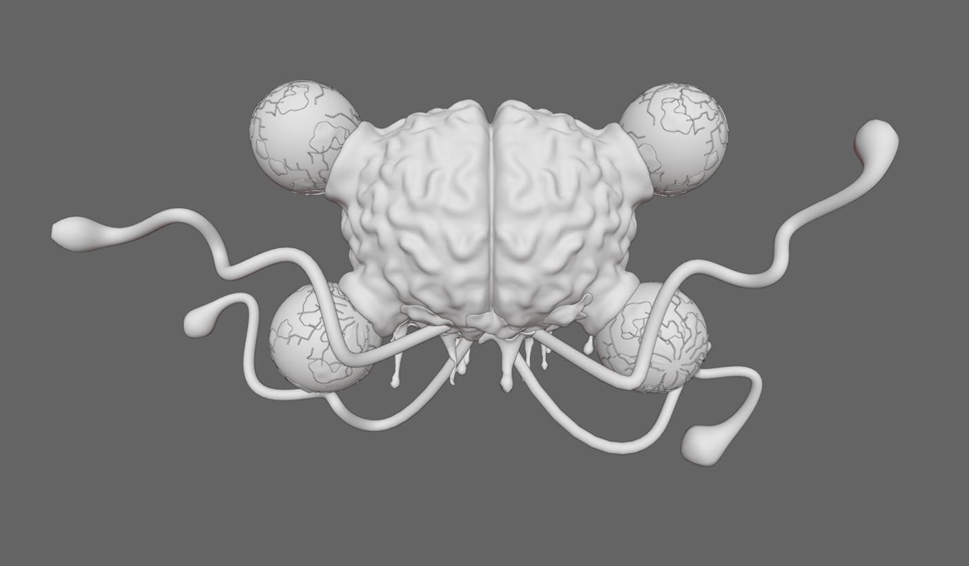 Brain Monster - Cerebro Monstro 3D model | CGTrader