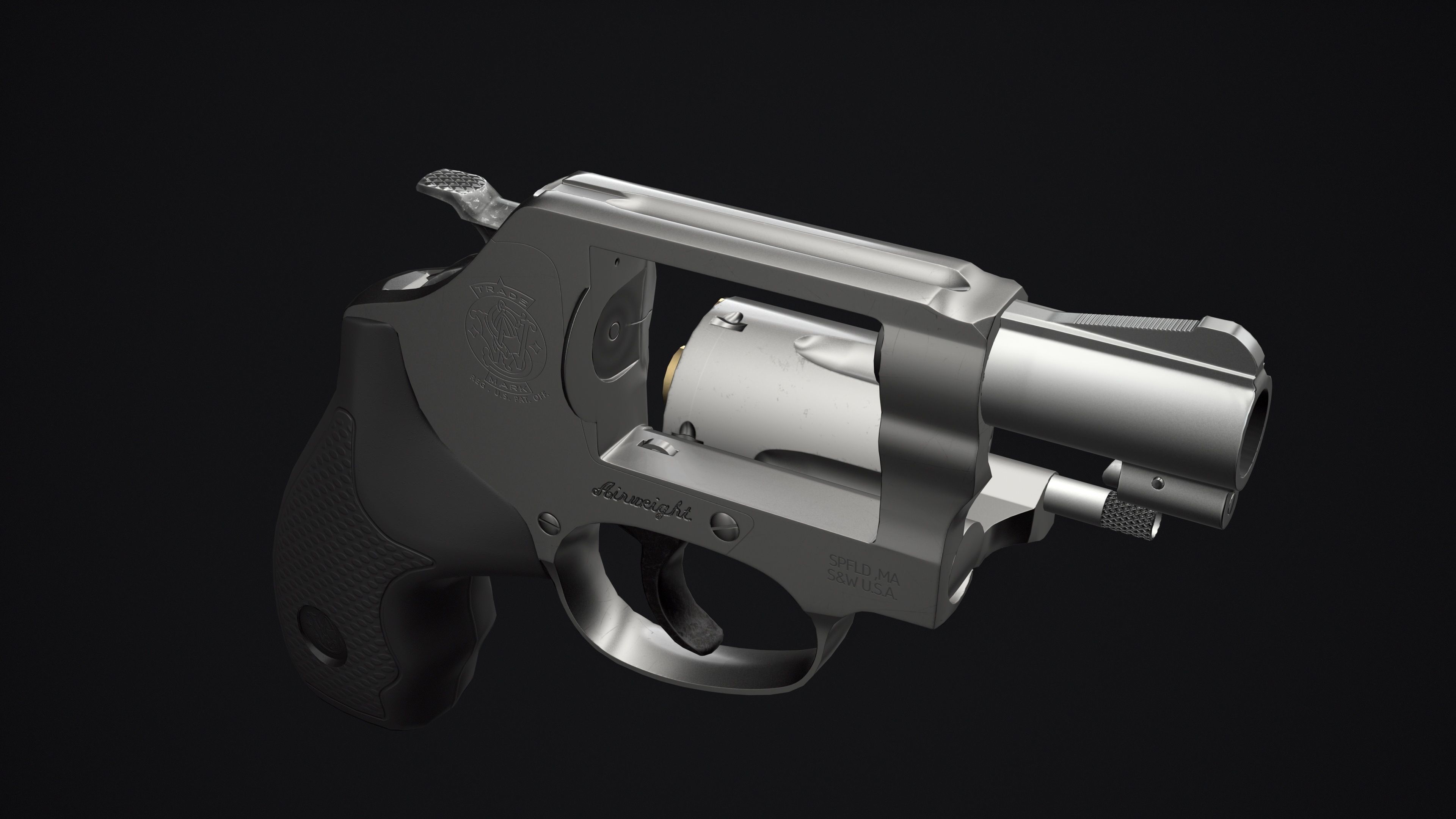 3D model Smith and Wesson Model 637 Revolver VR / AR / low-poly | CGTrader