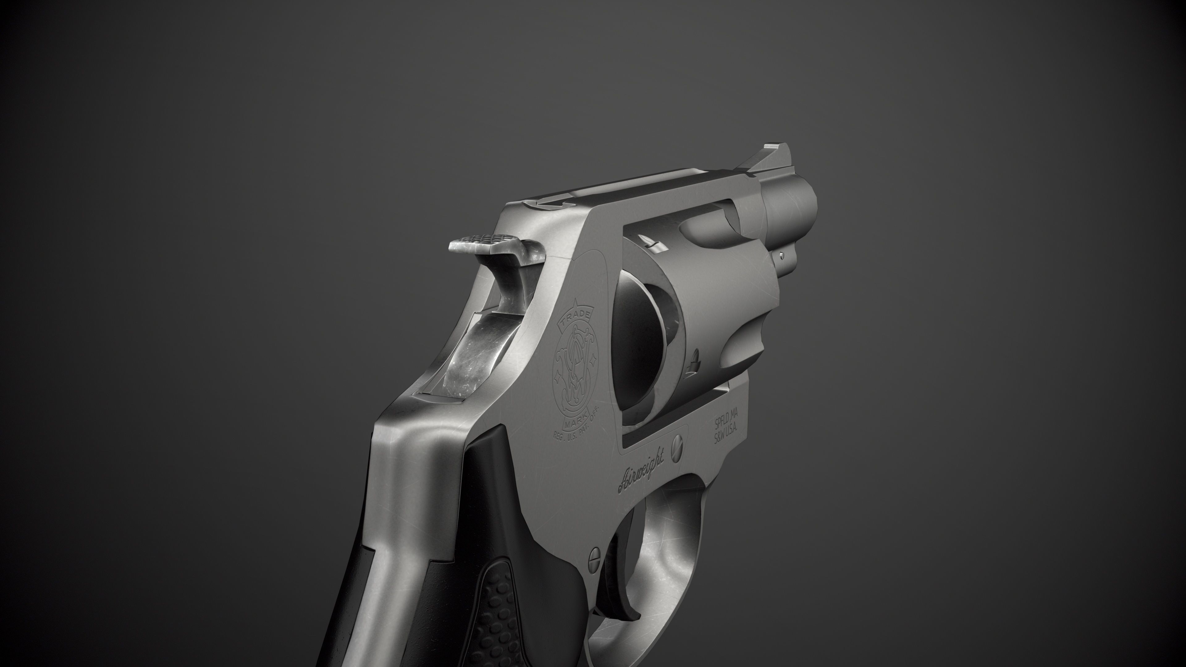 3D model Smith and Wesson Model 637 Revolver VR / AR / low-poly | CGTrader