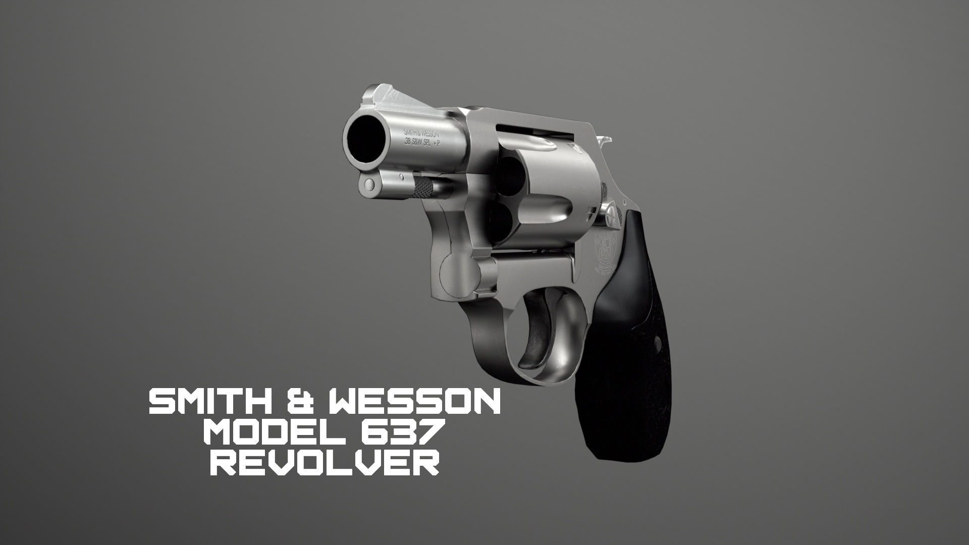 3D model Smith and Wesson Model 637 Revolver VR / AR / low-poly | CGTrader