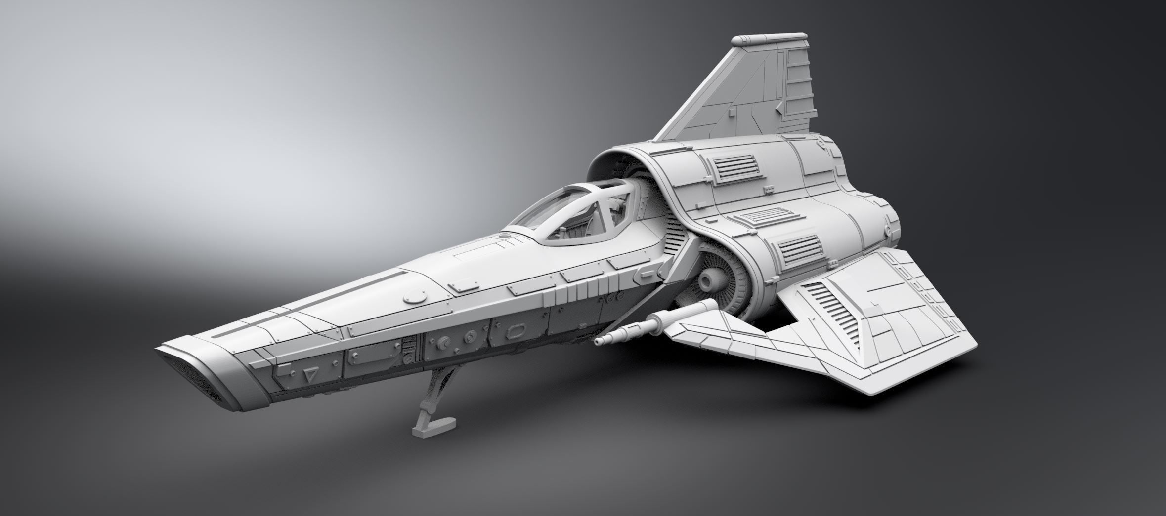 Colonial Viper Desanto Scale model 3D model 3D printable | CGTrader